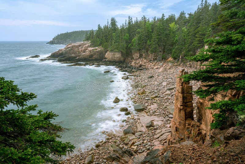 Stunning View of the Monument Cove, Acadia National Park Stock Image ...