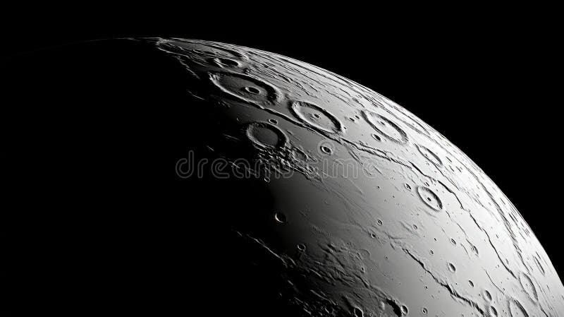 Stunning View of the Moon Captured from the Hub Spacecraft in Outer ...