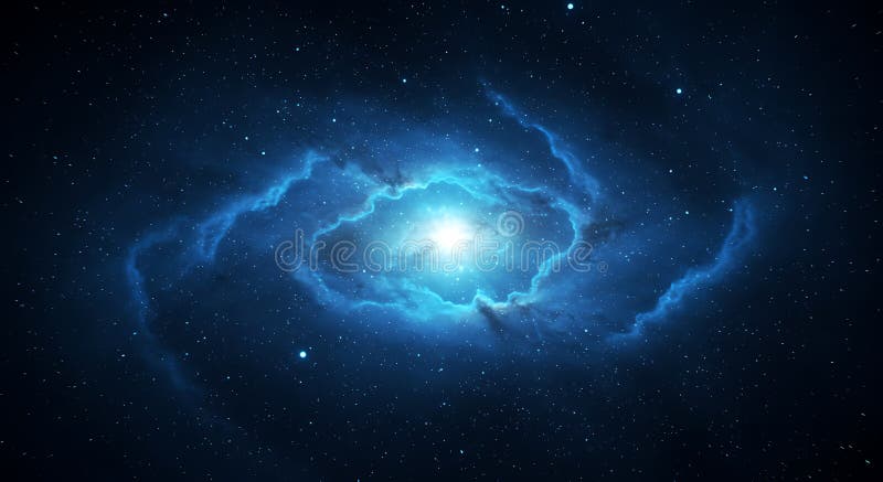 Breathtaking Nebula in Deep Space with Bright Stellar Center and Stars ...