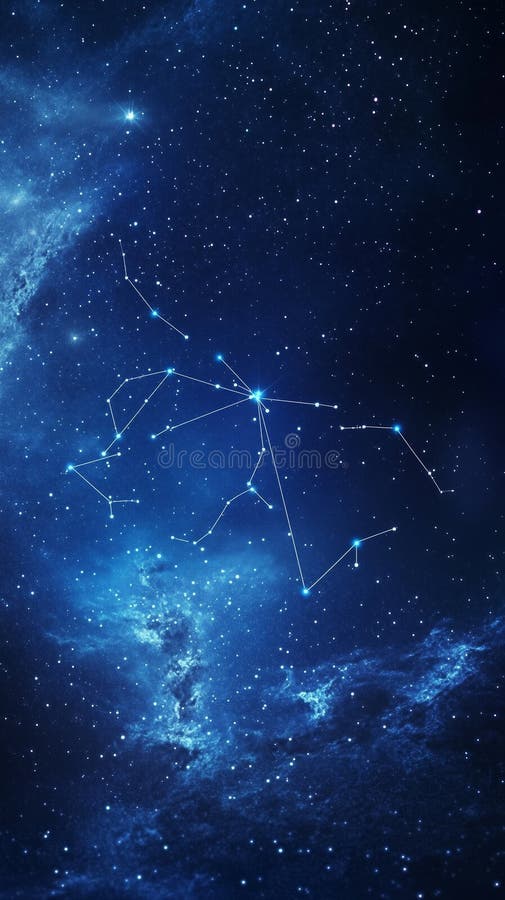 A Stunning View of the Night Sky Showcasing Bright Constellations and ...