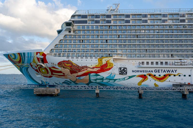 Stunning View of Norwegian Cruise Lines Ship Getaway Stock Photo ...