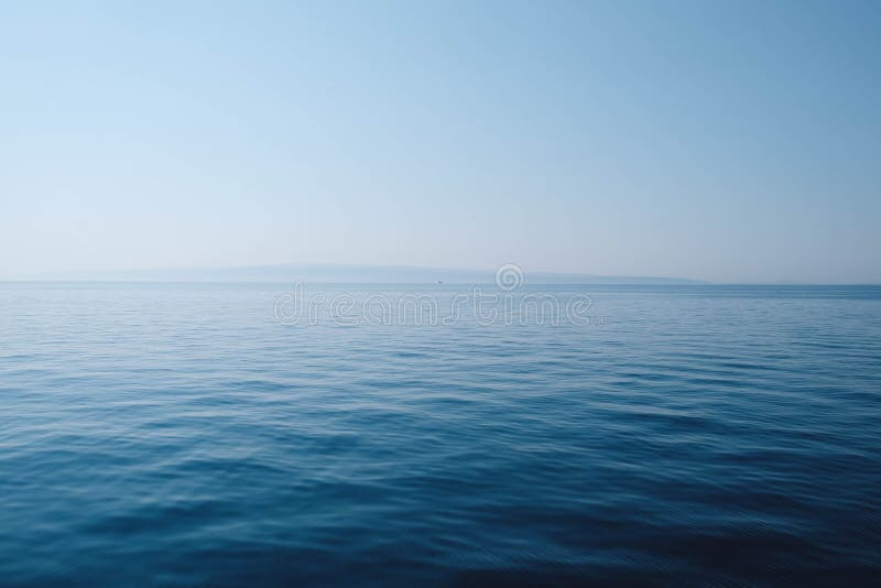Stunning View of a Peaceful Ocean with a Clear Sky Stock Photo - Image ...