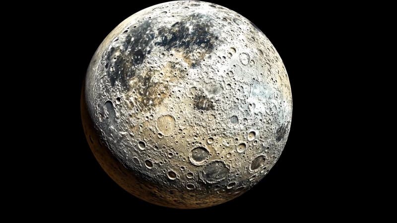 A Stunning View of a Realistic Moon Surface Showcasing Unique Craters ...