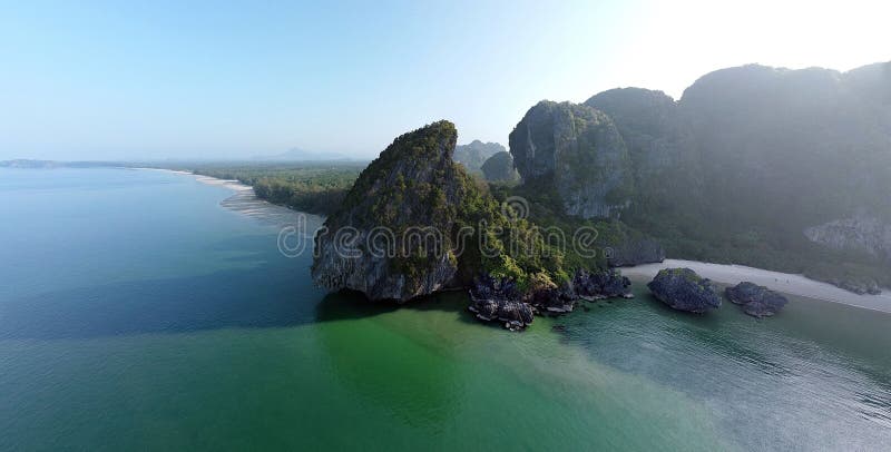 Stunning View of Sharkfin Rock, Haad Yao, Thailand Stock Photo - Image ...