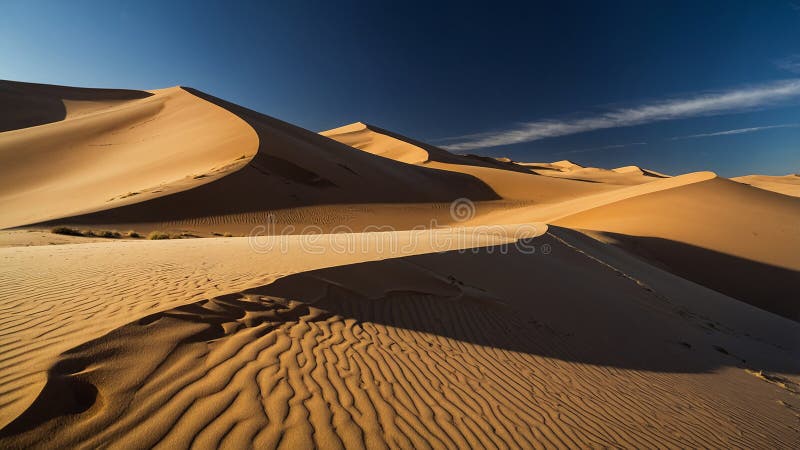 A Stunning View of Shifting Sand Dunes with Intricate Patterns at ...