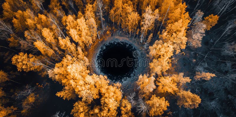 Stunning View of a Solar Eclipse Framed by Tall Trees and Illuminated ...