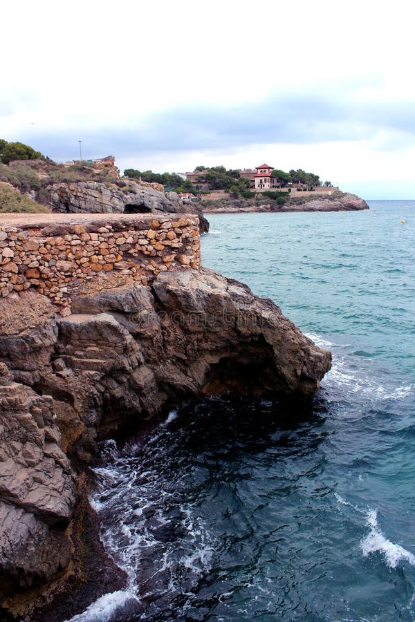 Stunning View of Spanish Coast Stock Image - Image of destinations ...