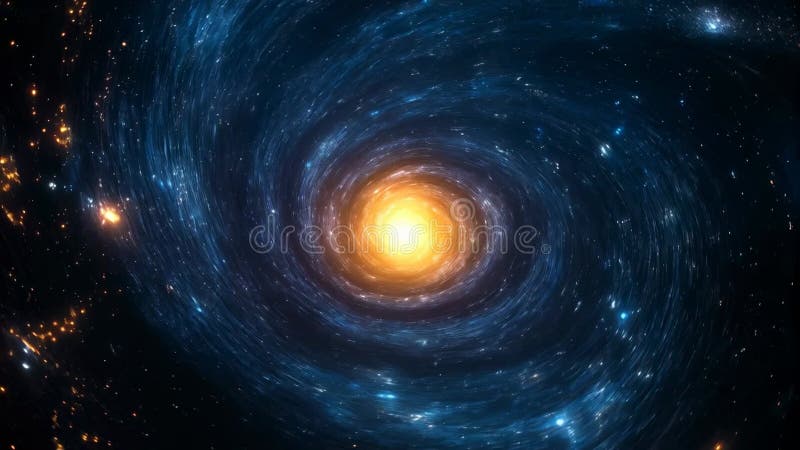 Exploring the Enigmatic Beauty of a Spiraling Galaxy in Space Stock ...