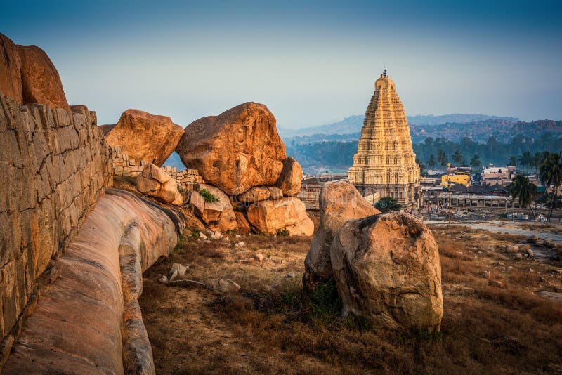 Stunning View at Sree Virupaksha Temple, Hampi, Karnataka, India Stock ... Stunning View at Sree Virupaksha Temple, Hampi, Karnataka, India Stock ...