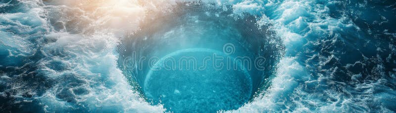 A Stunning View of Swirling Water Creating a Vortex Effect, Showcasing ...