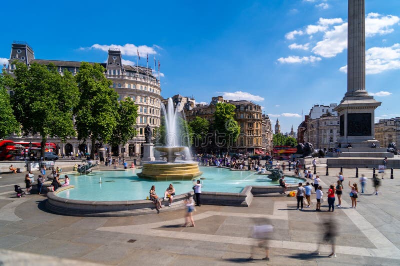 Stunning View of Trafalgar Square in London, England Editorial Photo ...