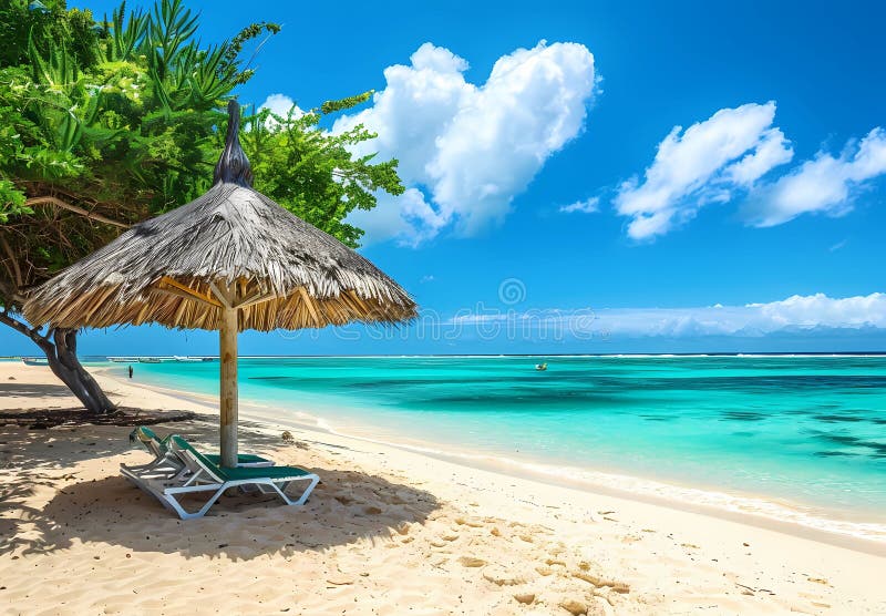 Stunning View of the White Sandy Beaches and Turquoise Waters Stock ...