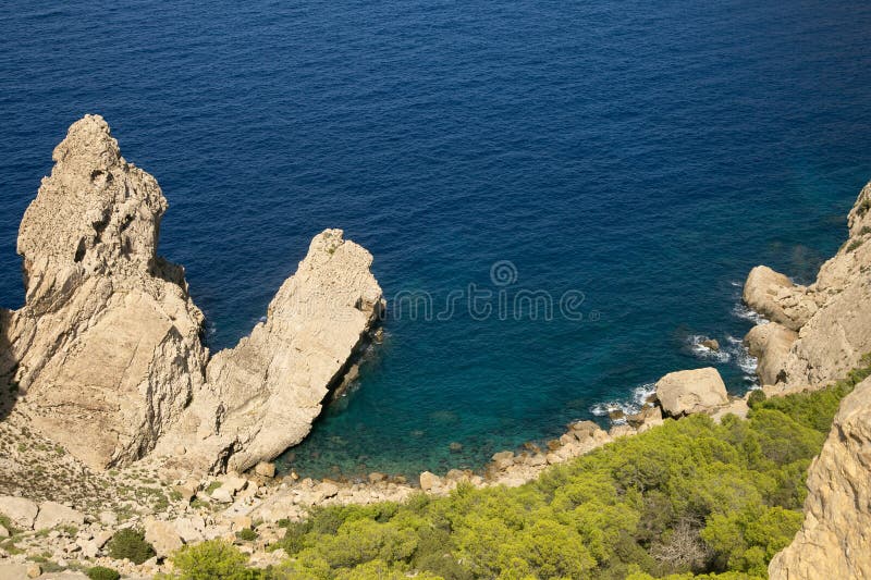 Stunning Views of the Cliffs of Cap De Balansat on the Island of Ibiza ...