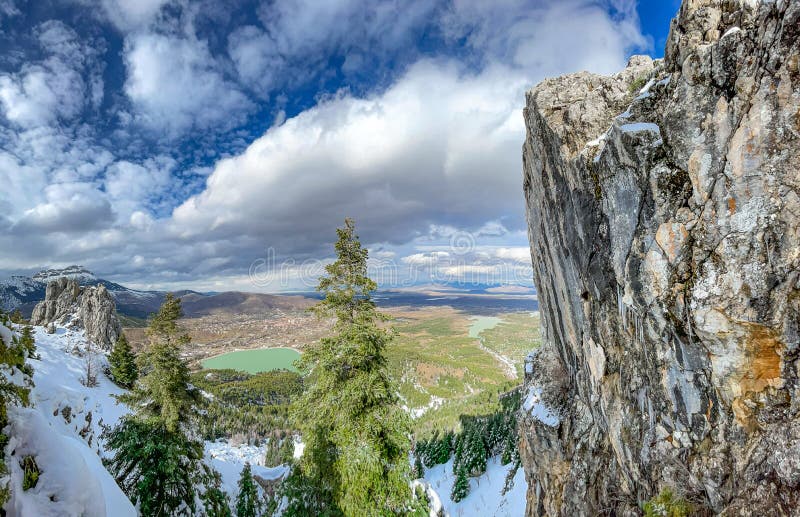 Stunning Views from the Top of a High Mountain Stock Image - Image of ...
