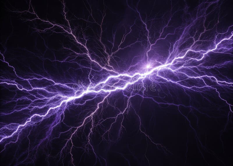 Stunning Violet Electric Energy Visualization: Abstract Art on a ...