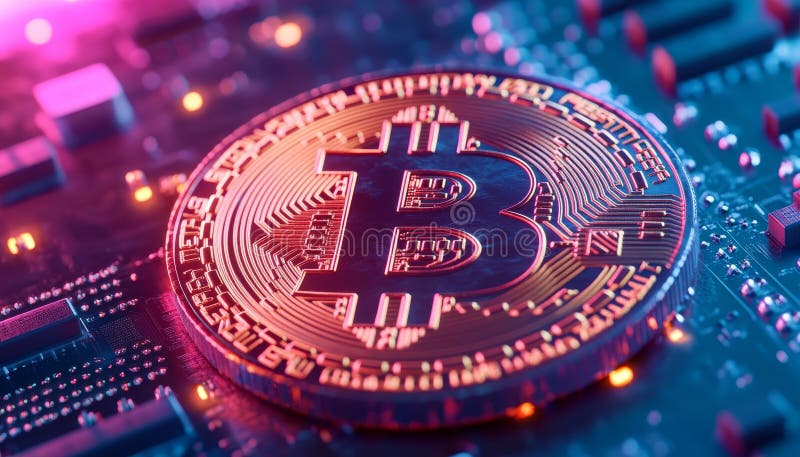 Stunning Visual of Bitcoin Blockchain Cryptocurrency Mining Technology for Digital Wallpaper ...