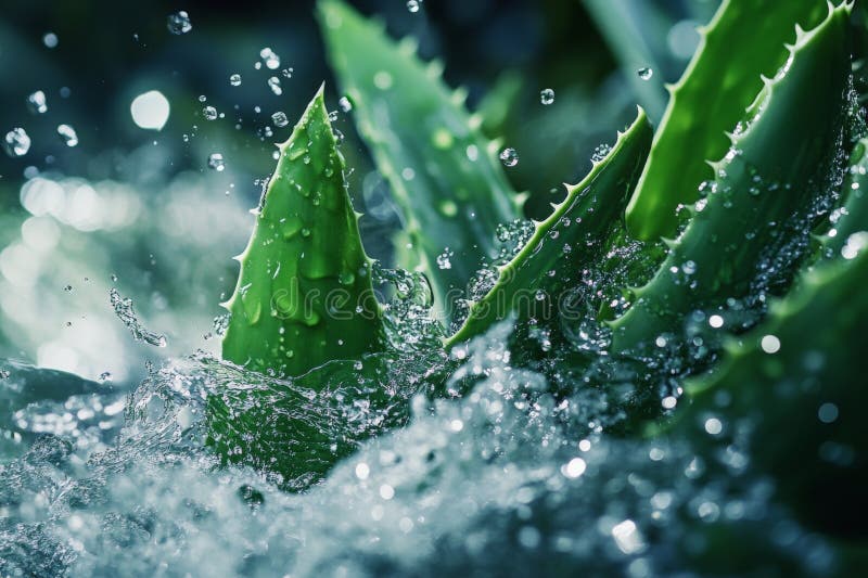 A Stunning Visual Captures Aloe Vera Pieces Soaring through the Air ...