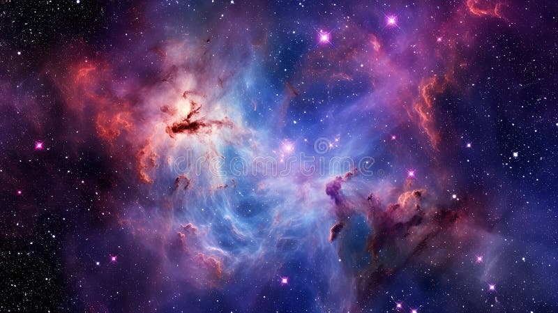 The Ethereal Beauty of a Cosmic Nebula, with Its Vibrant Colors and ...