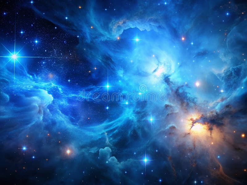 A Stunning Visual of a Cosmic Nebula a Deep Dive into the Blue ...