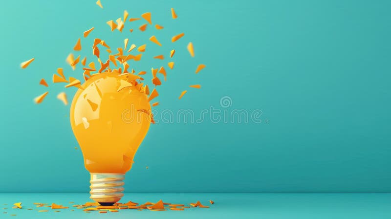 A Stunning Visual of Creativity Unleashed As a Light Bulb Shatters ...
