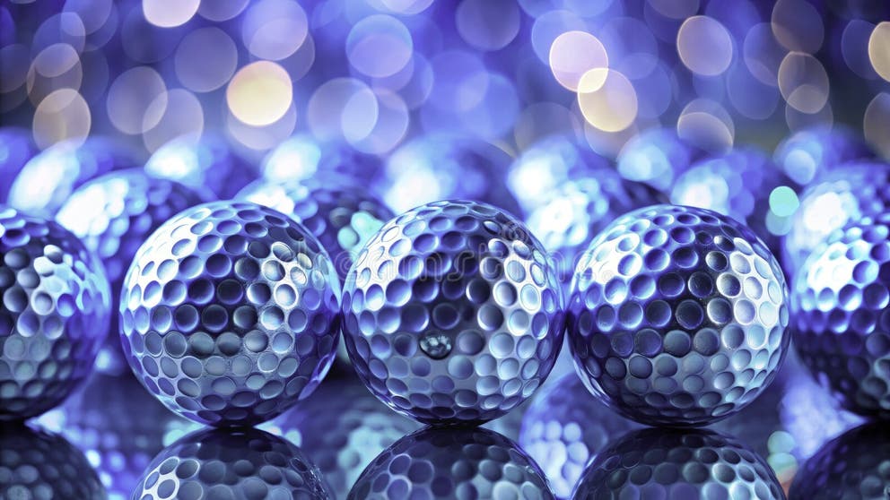 A Stunning Visual Display of Bright Blue Golf Balls a Striking Pattern ...