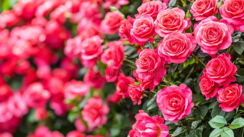 A Stunning Visual Display of Fresh Red Roses is Presented in a Vibrant ...