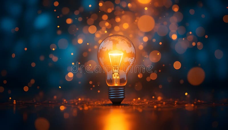 Stunning Visual of Illuminated Light Bulb Amidst Cosmic Energy for ...