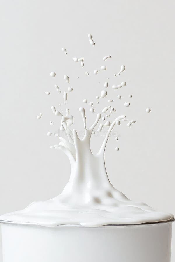 A Stunning Visual of Milk Splashing Dramatically, Creating a ...