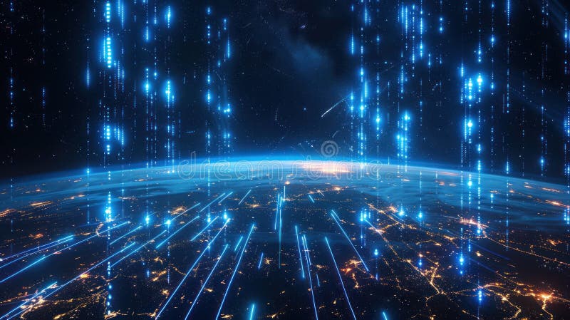 A Stunning Visual Representation of Digital Data Streams Connecting the ...