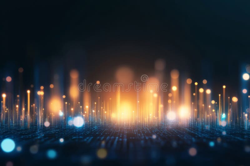 Stunning Visual Representation of Digital Waves at Dusk Illuminated by ...