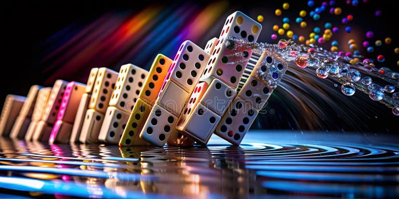 A Stunning Visual Representation of the Domino Effect Abstract Falling ...