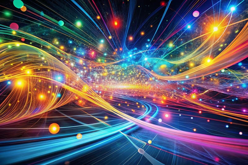 A Stunning Visual Representation of Interconnected Data Flow Exploring Complex Relationships ...