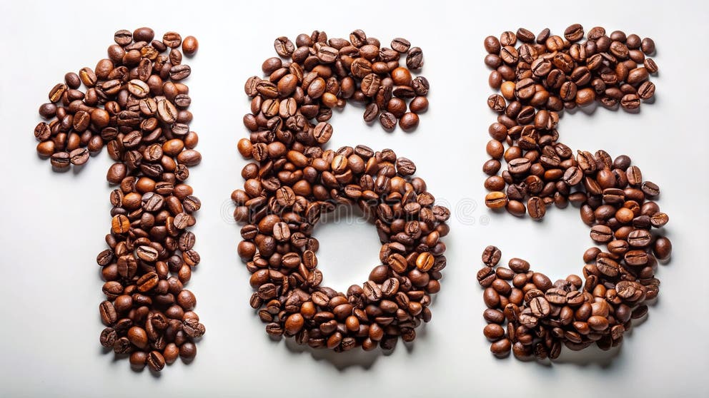 A Stunning Visual Representation of Numbers Crafted from Roasted Coffee ...