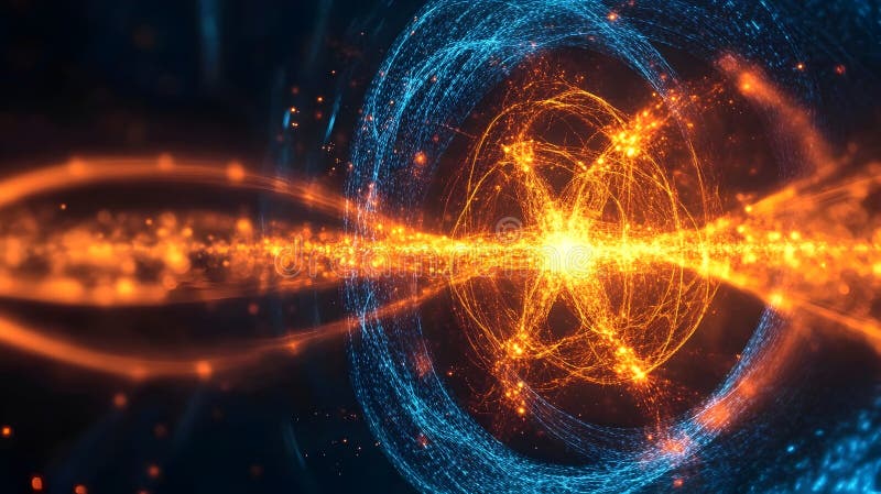 Nuclear fission stock illustration. Illustration of fission - 35501453