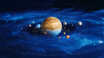 A Visual Representation of the Solar System Showcasing the Planets in ...