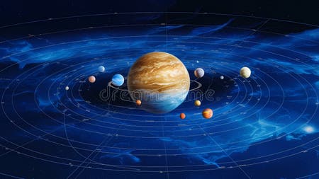 A Visual Representation of the Solar System Showcasing the Planets in ...
