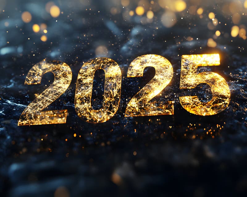A Stunning Visual Representation of the Year 2025, Featuring Sparkling ...
