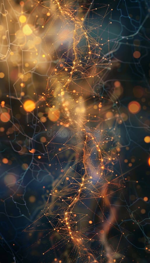 A Stunning Visual of a Spider Web Merging with Dna Strands and a ...