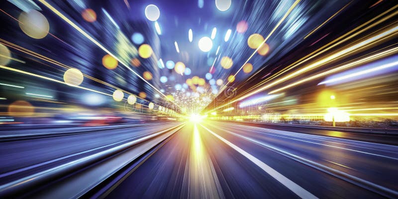 A Stunning Visual Symphony Glowing Speed Bursts and Motion Blur Capture ...