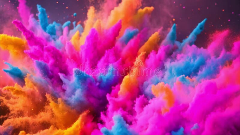 Colorful Explosion of Powder Stock Video - Video of splash, vivid ...