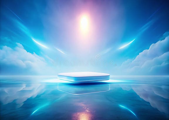 A Stunning Visualization of Advanced Technology Floating White Device ...