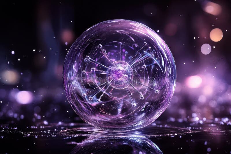 Stunning Visualization of an Atom with Glowing Particles in a Cosmic ...