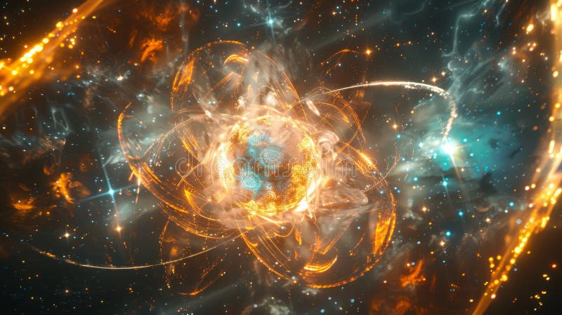 A Stunning Visualization of an Atom Illuminated by Cosmic Energy in a ...