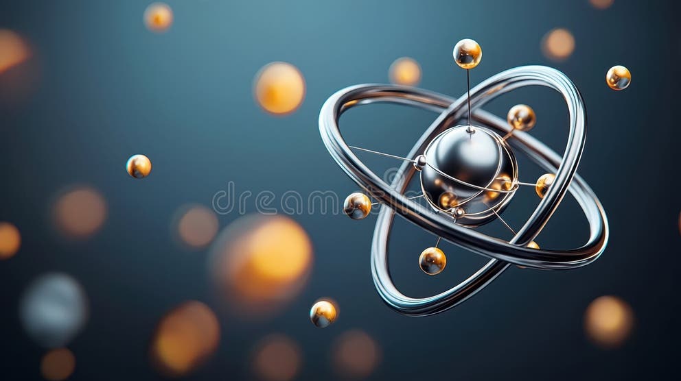 Stunning Visualization of Atom with Orbiting Electrons, Showcasing ...