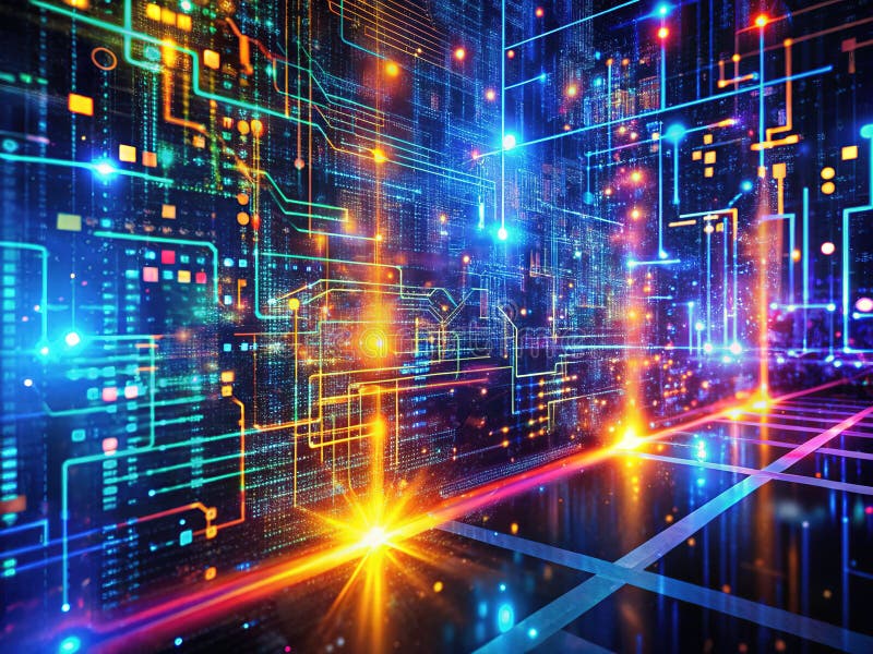 A Stunning Visualization Of Binary Code Digital Algorithm Patterns