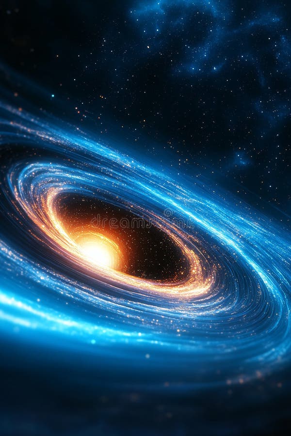 Black Hole Surrounded Glowing Debris Space Stock Photos - Free ...