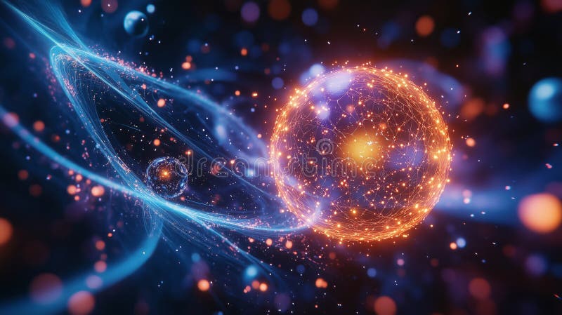 Stunning Visualization of Cosmic Energy and Particle Motion Stock ...