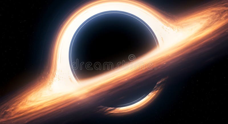 Cosmic Accretion Disk: a Black Hole S Embrace Stock Illustration ...