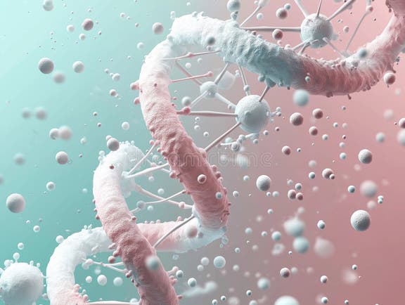 Stunning Visualization of DNA Structure with Colored Elements on a ...