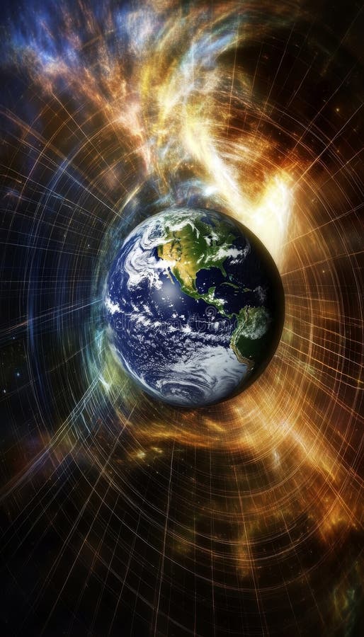 A Stunning Visualization of Earth Enveloped in a Cosmic Space Time Warp ...